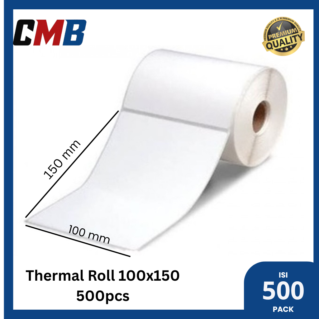 Jual Kertas Thermal Label Sticker Roll 100 x 150mm 500Pcs | Shopee ...
