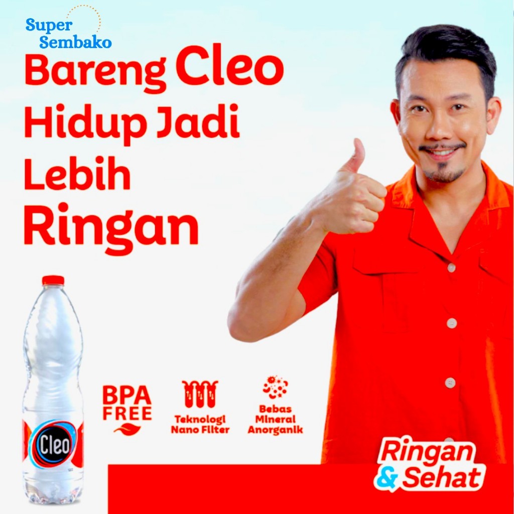 Jual AIR MINERAL CLEO AIR MURNI BOTOL BESAR 1500ml PER DUS ISI 12 BOTOL ...