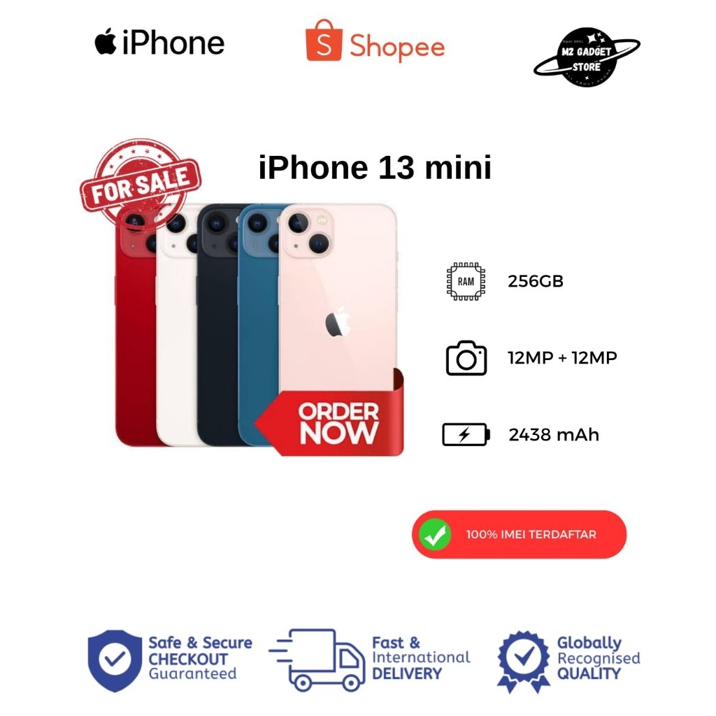 Jual iPhone 13 Mini 256GB|13 256GB Basic Second RESMI IBOX | Shopee ...