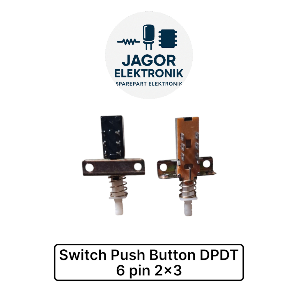 Jual 3pcs - Switch Push Button On Off DPDT 6 pin 2x3 | Shopee Indonesia