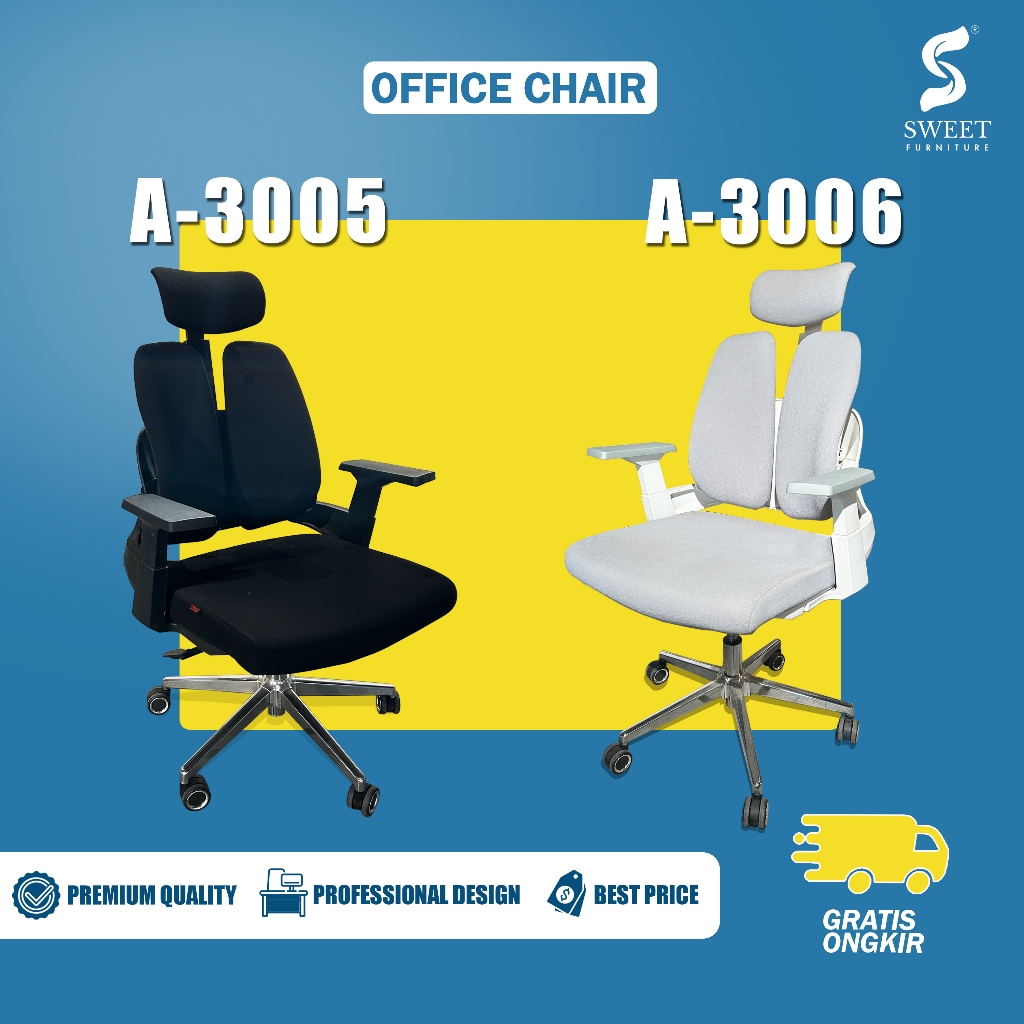 Jual Sweet - Kursi Office Manager Staff Profesional Dobel Sandaran ...