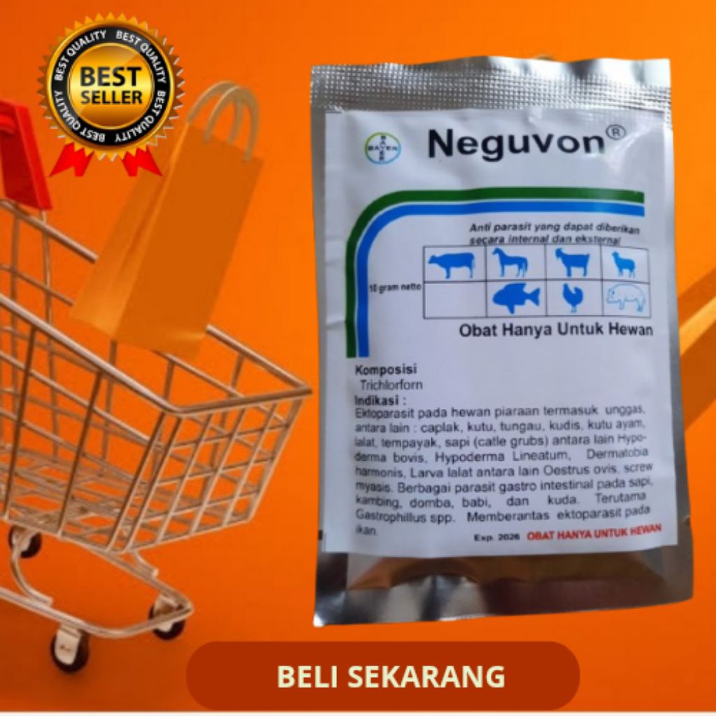Jual NEGUVON OBAT PEMBASMI KUTU, TUNGAU DAN SERANGGA PADA TERNAK (Netto ...