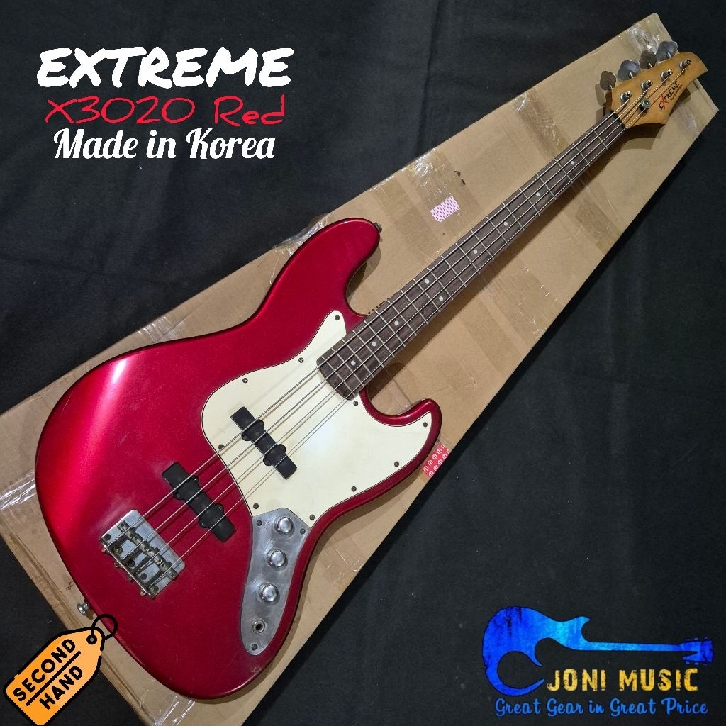 Jual Bass Extreme X3020 Korea Jazz Bass Model Red Original | Shopee ...