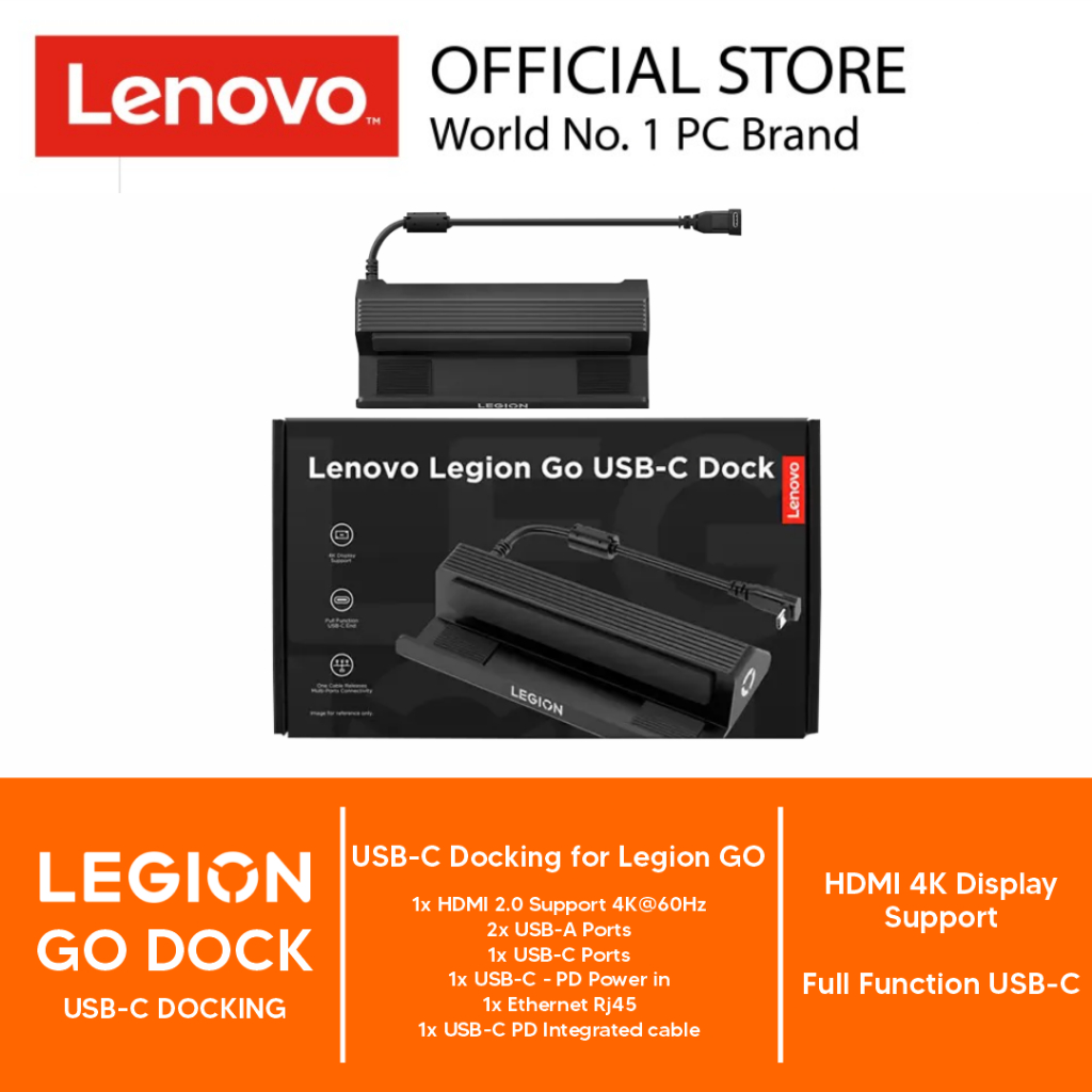 Jual Lenovo Legion Go USB-C Dock - Full Function USB-C Hub Docking 4K ...