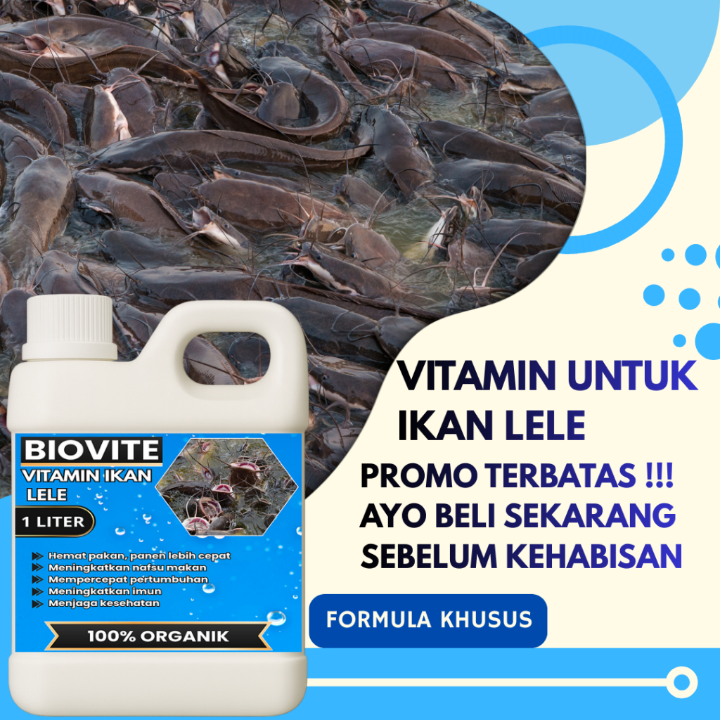 Jual VITAMIN Ikan lele probiotik agar cepat besar, pemacu pertumbuhan ...