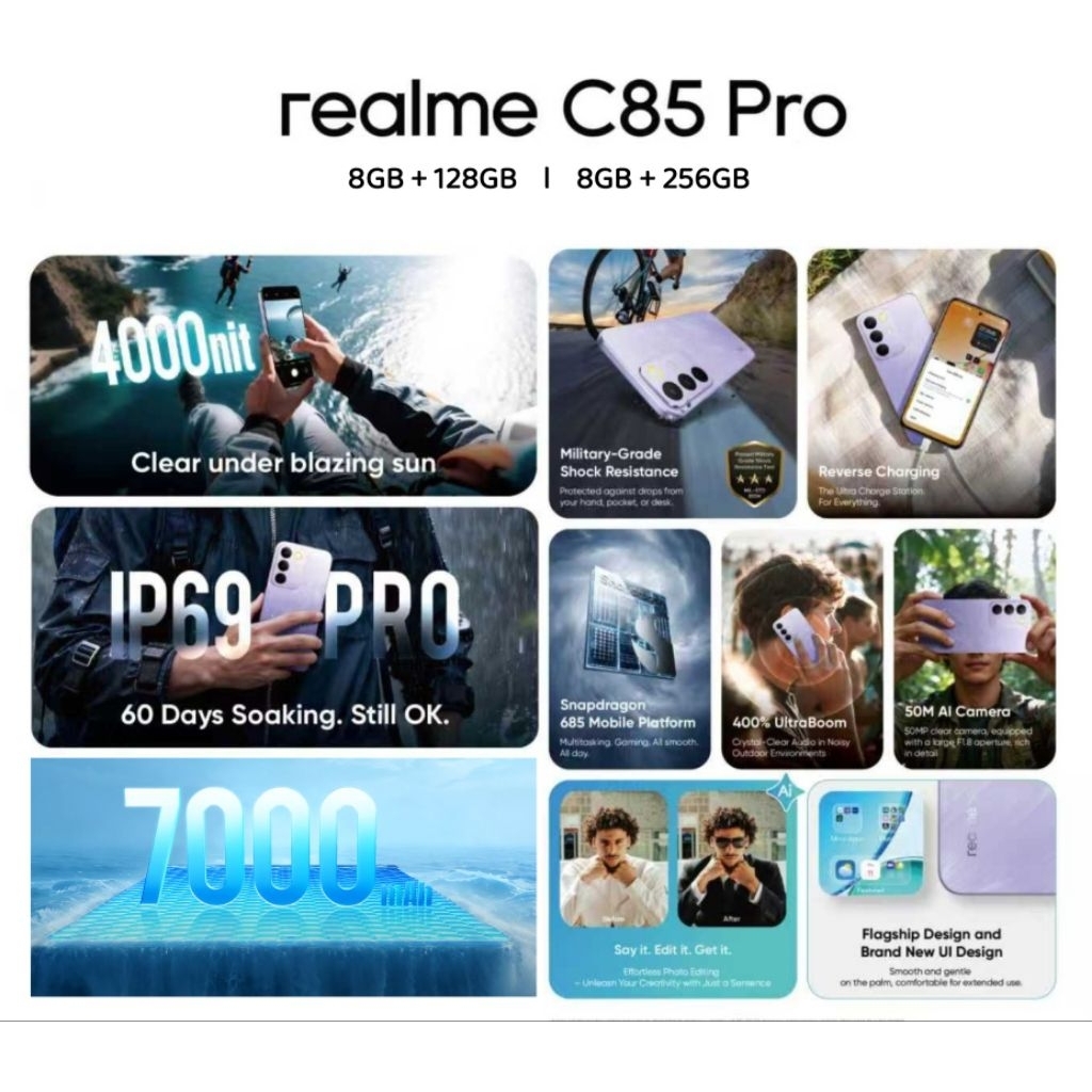 Jual REALME C85 Pro [8/128 GB] [8/256 GB] - Snapdragon 685 - IP69 Pro ...