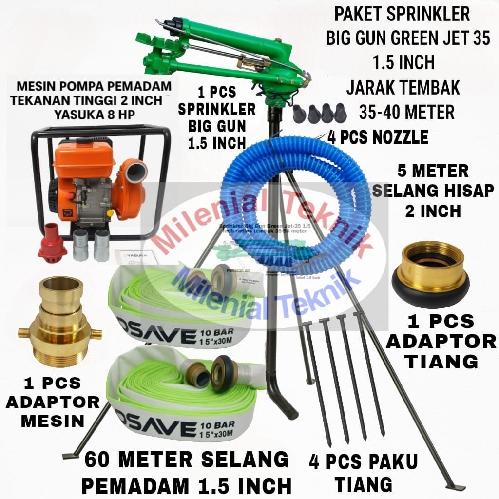 Jual Paket Sprinkler Big Gun JET 35 1.5 Inch Jarak Tembak 35-40 Meter ...