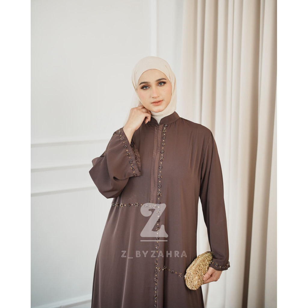 Jual Z BYZAHRA - Abaya Rania Fursan Premium Kombinasi Crystal Import ...