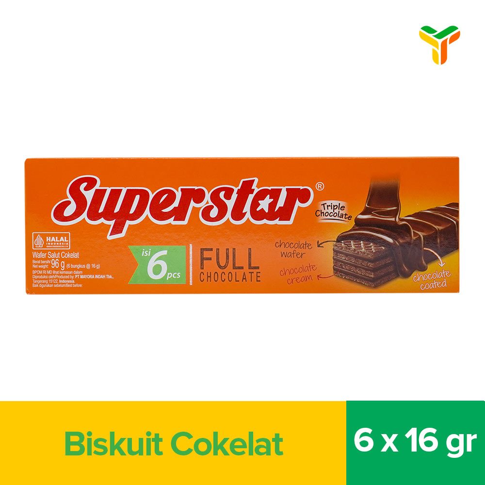Jual Roma Superstar Triple Chocolate 6X16 Gram | Shopee Indonesia