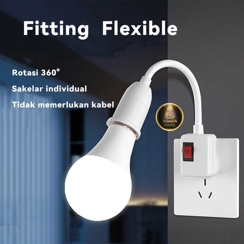 Jual Fitting Flexible / Fitting Lampu Fleksibel E27 Over Colok Saklar ...