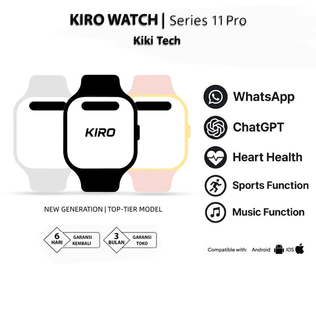Jual KIRO WATCH S11 PRO Smartwatch WhatsApp Chat, Olahraga mendukung ...