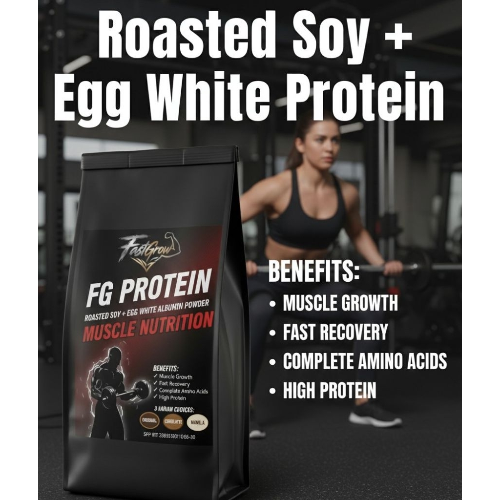 Jual 500 gram Original FG Whey Protein kedelai + Protein putih telur ...