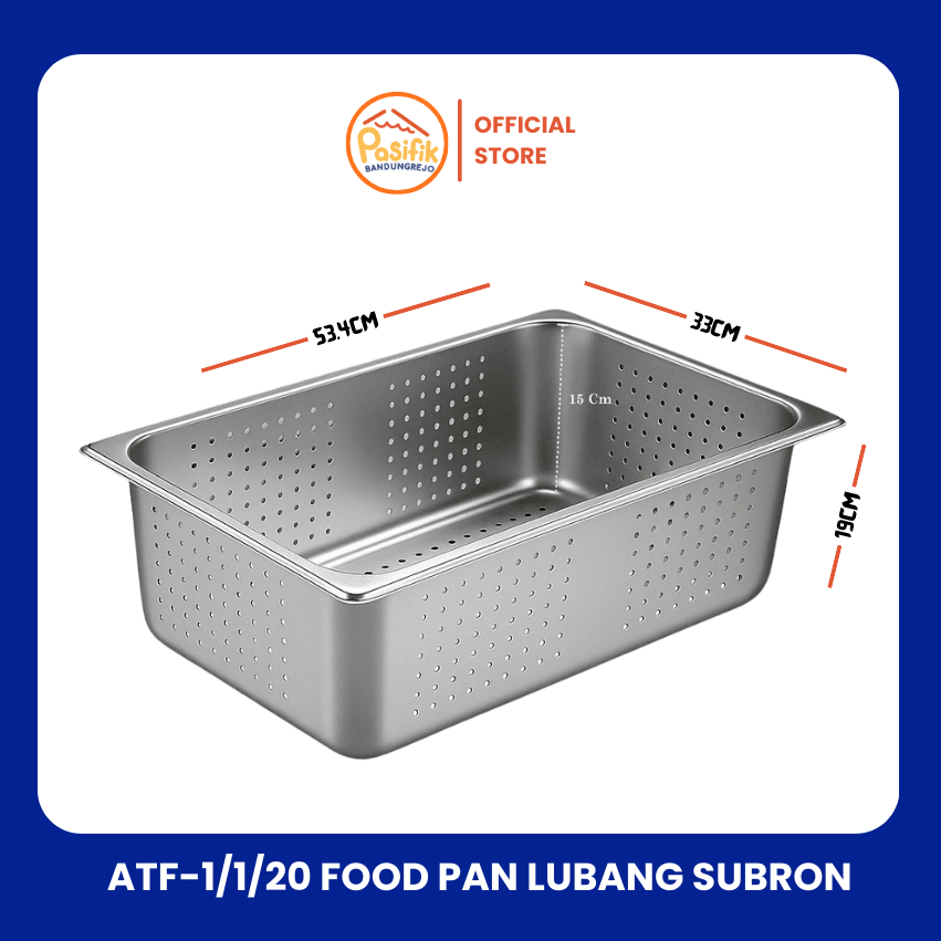 Jual FOOD PAN MBG / FOOD PAN STAINELSS ATF 1/1 TINGGI 20 LUBANG MERK ...