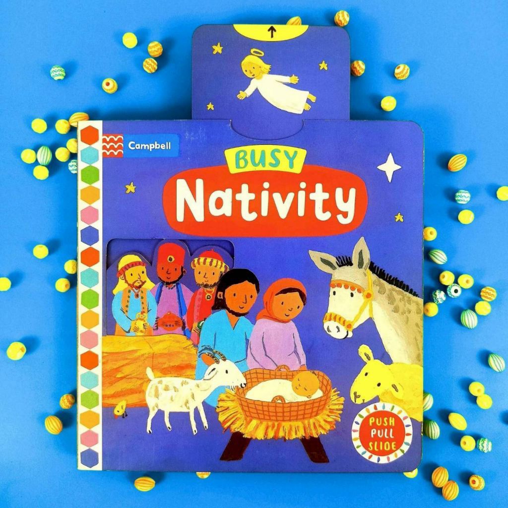 Jual Campbell Busy Nativity Push Pull Slide Board Book | Shopee Indonesia