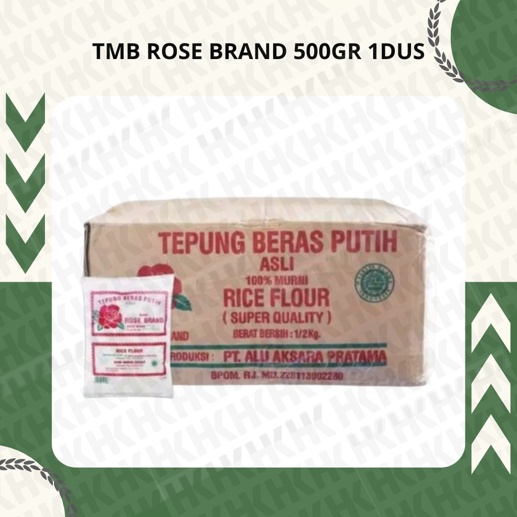 Jual Tepung Mawar Beras (TMB) Rose Brand 500 gram (1 dus) | Shopee ...