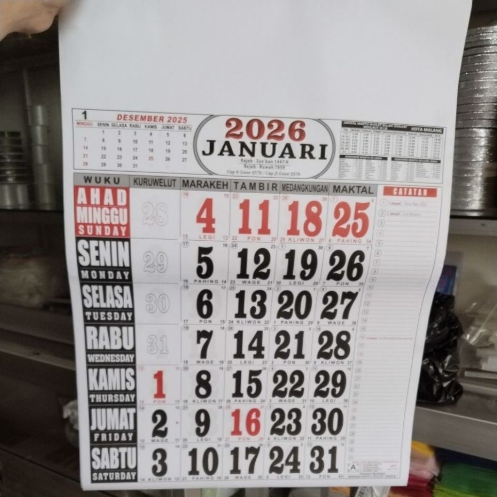 Jual Kalender Gantung Kalender Meja Kalender Duduk 2026 | Shopee Indonesia