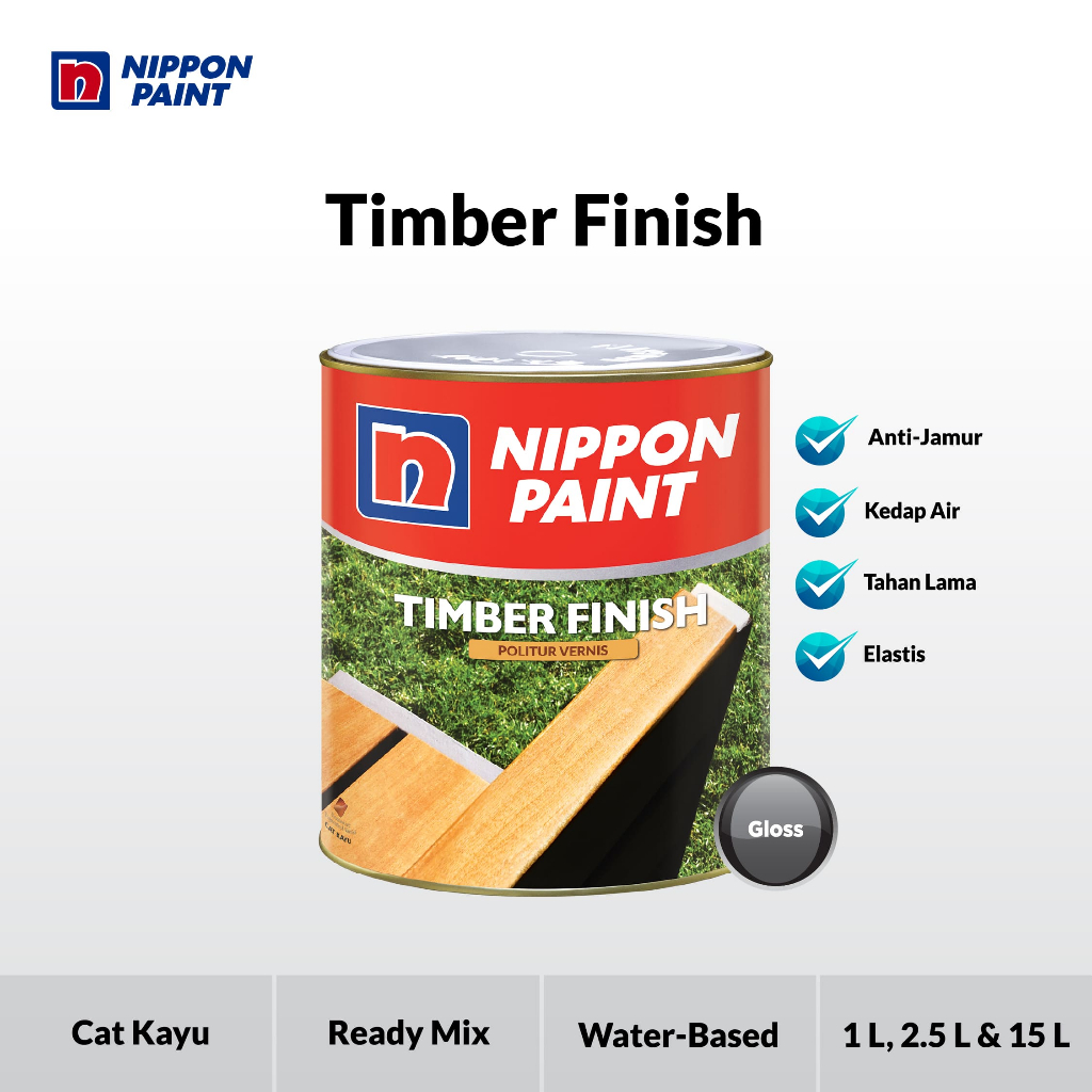 Jual Nippon Paint - Timber Finish-2,5L-Cat Varnish Kayu Transparan Semi ...