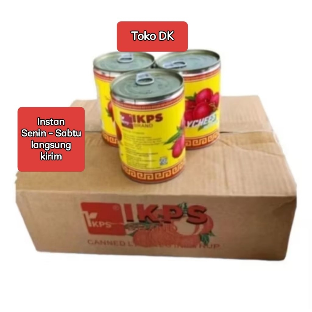 Jual 1 KARTON IKPS Lychee Leci Kaleng 1 dus isi 12 kaleng / 12 x 567gr ...