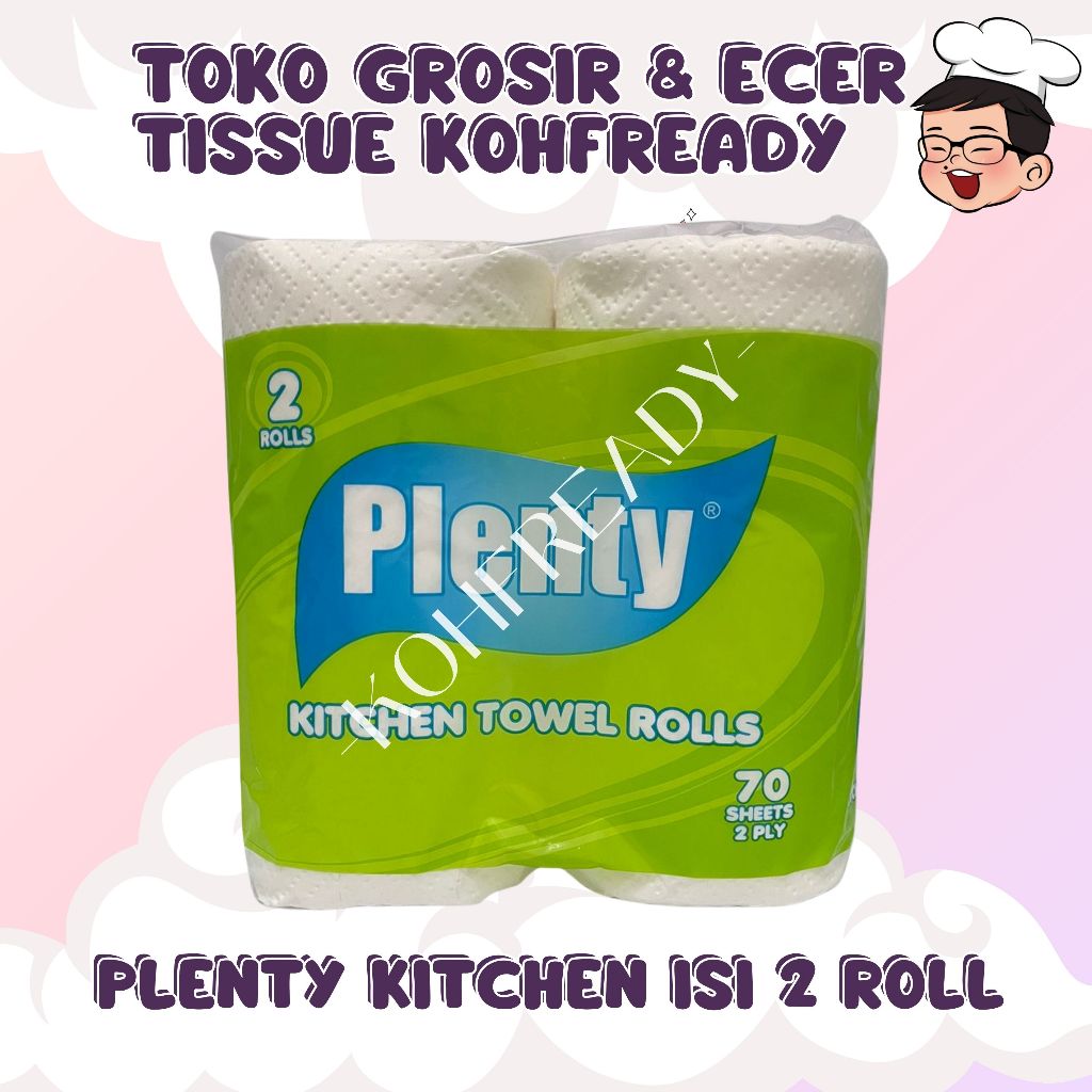 Jual Plenty Tisu Dapur / Kitchen Tissue 1 Pack Isi 2 Roll -Termurah ...