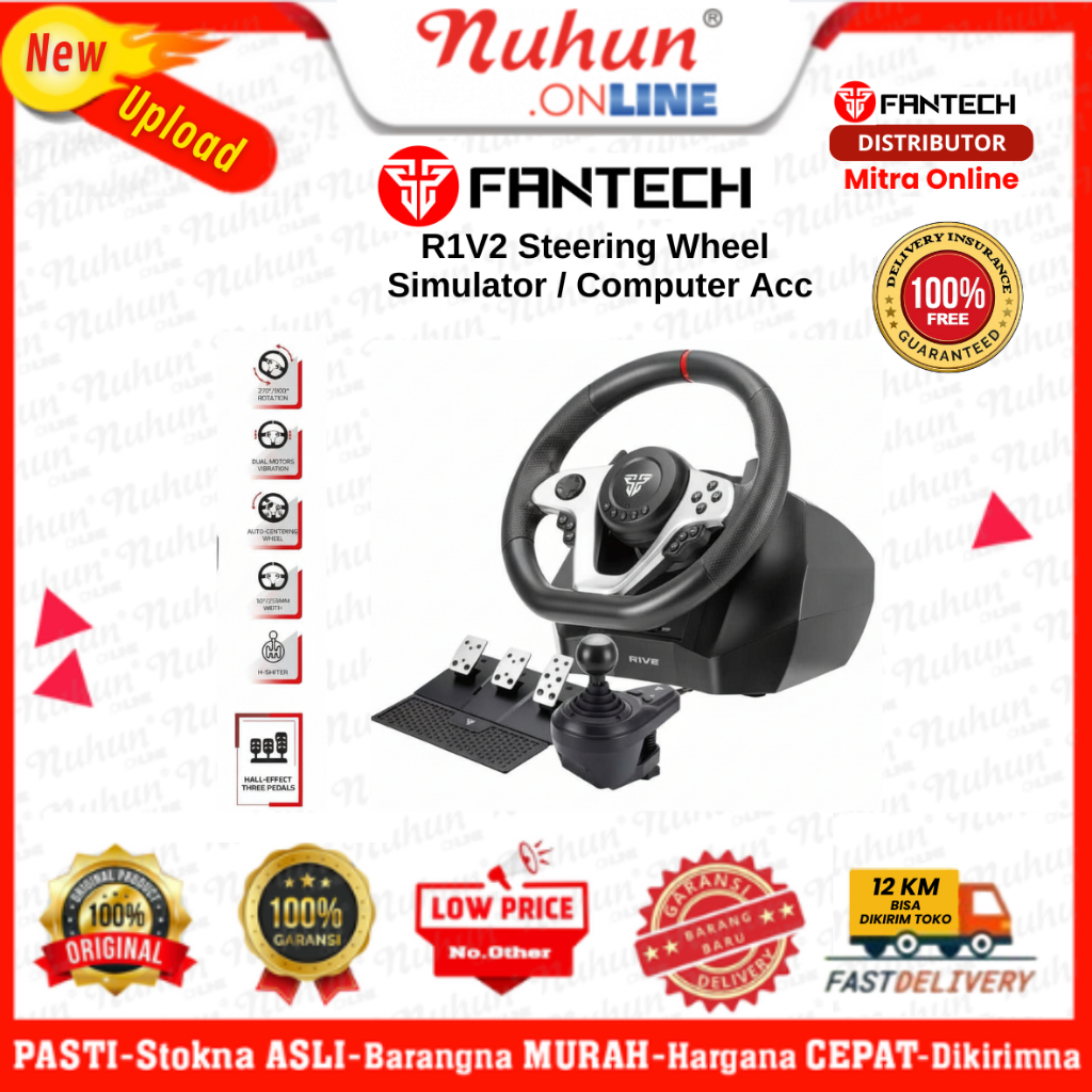 Jual Fantech Simulator Game Racing Wheel R1V2 Steering Wheel | Shopee ...