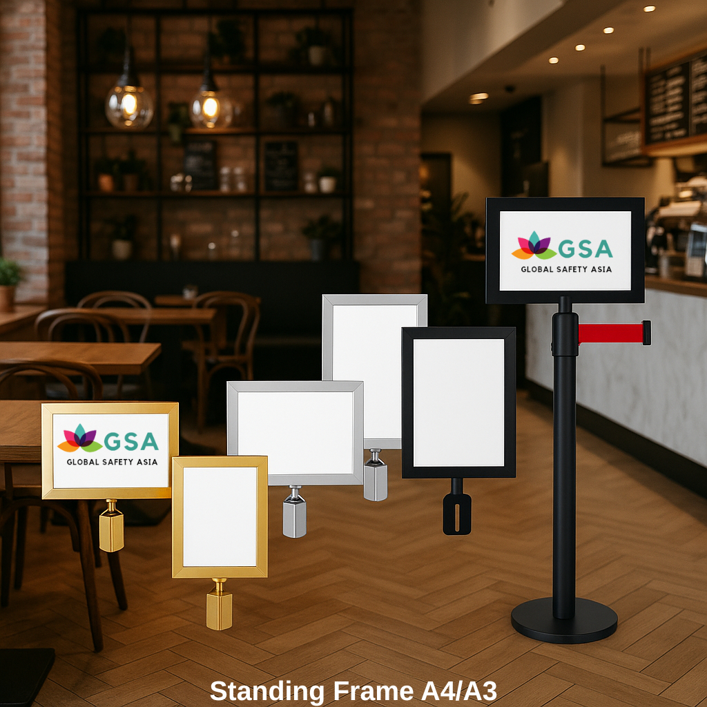 Jual Standing Sign Frame Stainless Papan Tiang Antrian | Shopee Indonesia