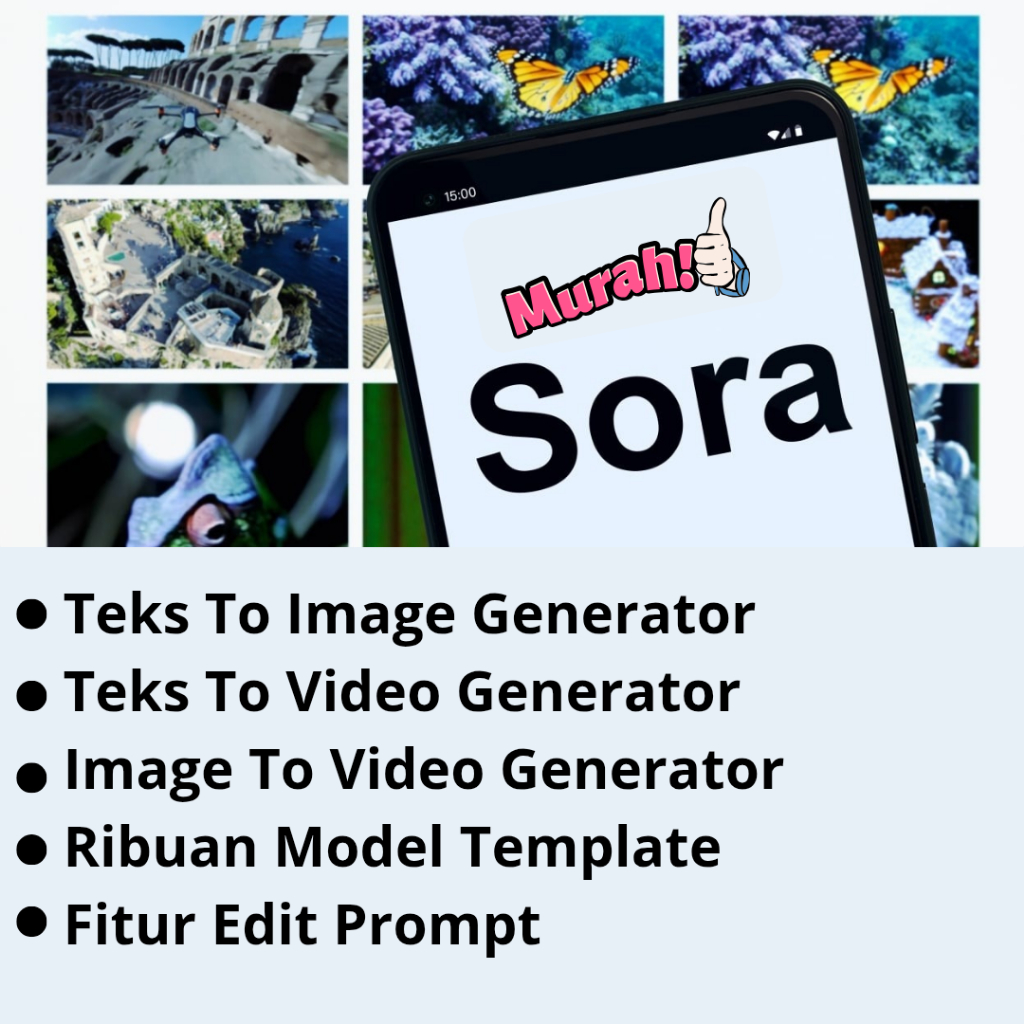 Jual SORA AI PRO SORA 2 | Buat Vidio dan gambar Tanpa batas Full ...