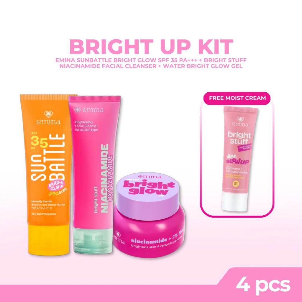 Jual [BUNDLING] Emina Bundle 3in1 BRIGHT UP KIT Free Bright Stuff ...