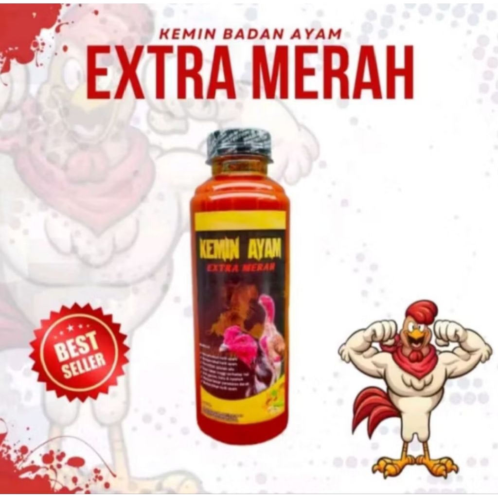Jual KEMIN BADAN AYAM ADUAN EXTRA MERAH tahan pukul jalu untuk kulit ...