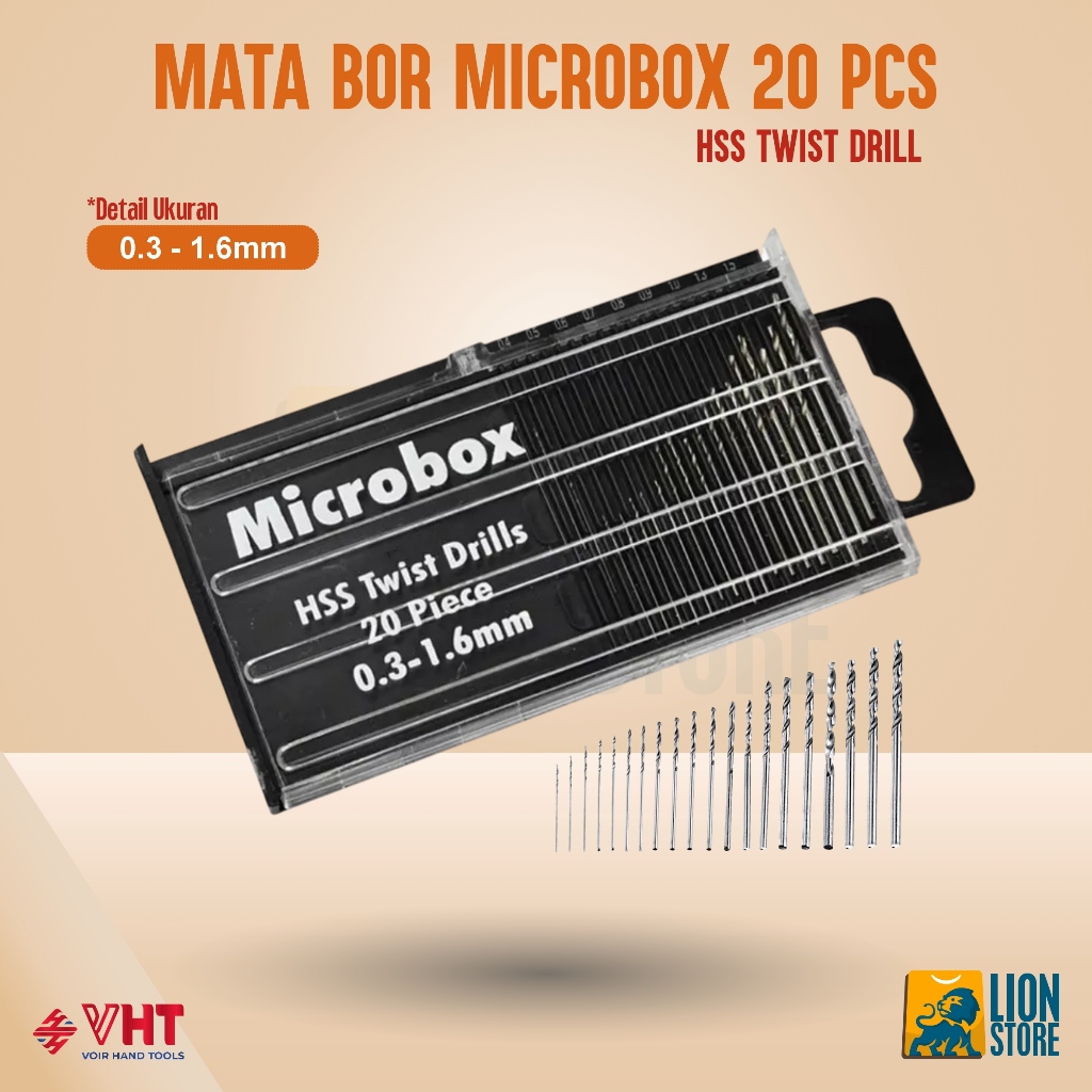 Jual VHT Mata Bor Mini Micro Bor PCB HSS Twist Micro Drill Bits 0.3-1 ...