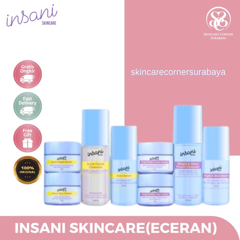 Jual (ECERAN) Insani Skincare Original Insani Glow Insani Acne Skincare ...