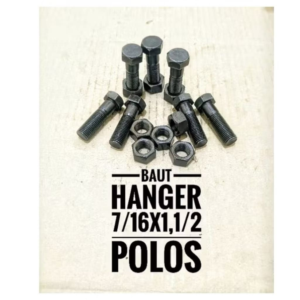 Jual baut hanger mobil PS 7/16x1,1/2 hitam baja 8.8 TMS | Shopee Indonesia