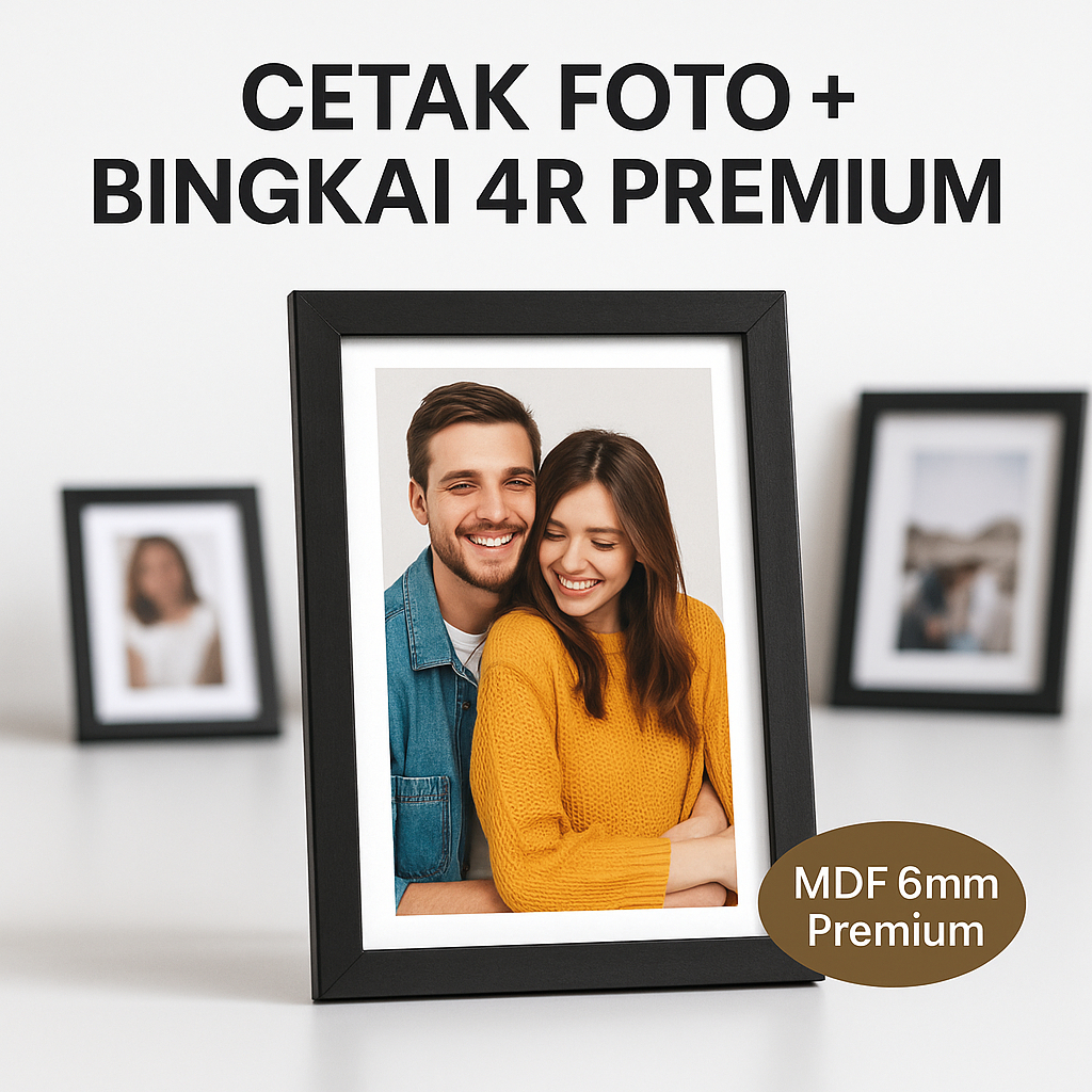 Jual Cetak Foto Bingkai 4R 10×15cm Premium | MDF 6mm Kokoh | Cetak ...