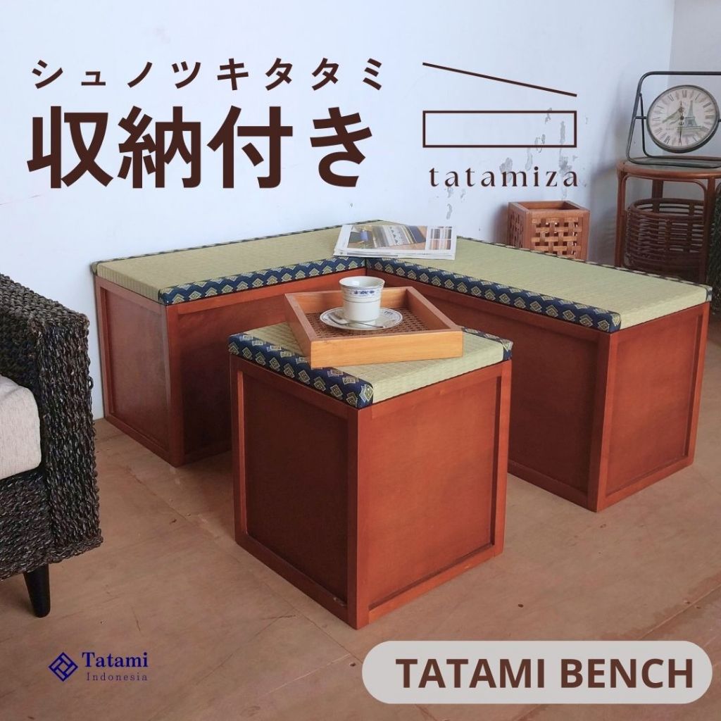 Jual SHUNOTSUKI Storage Bench Tatami Igusa Tatebako Tatami Box Sofa ...
