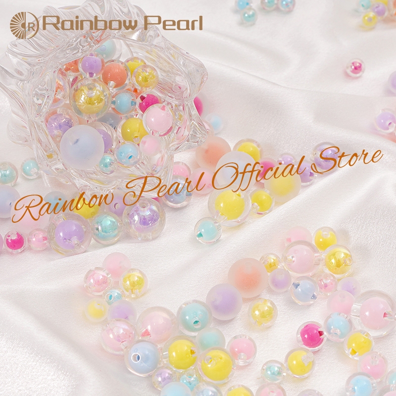 Jual Rainbow Pearl Official [20-50PCS] Manik-manik Warna Transparan ...
