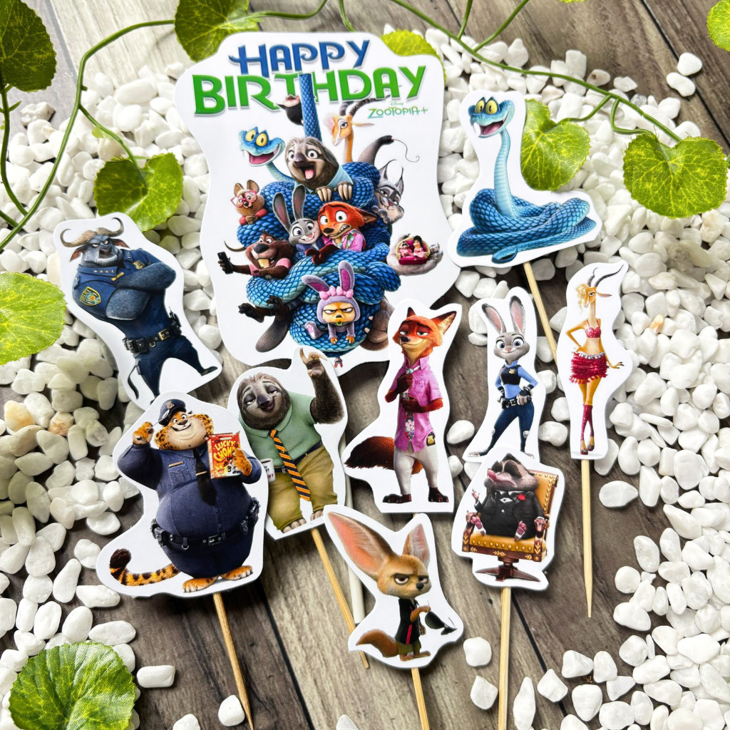 Jual Zootopia Birthday Cake Topper Cupcake Pudding Tumpeng Hampers ...