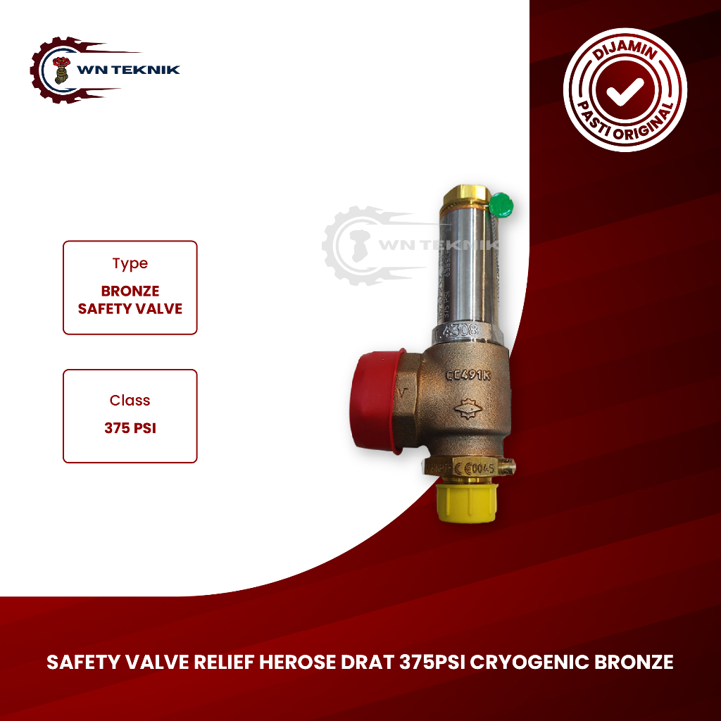 Jual SAFETY VALVE RELIEF HEROSE 06388 CRYOGENIC CC491K 375 PSI 1/2" x 1 ...
