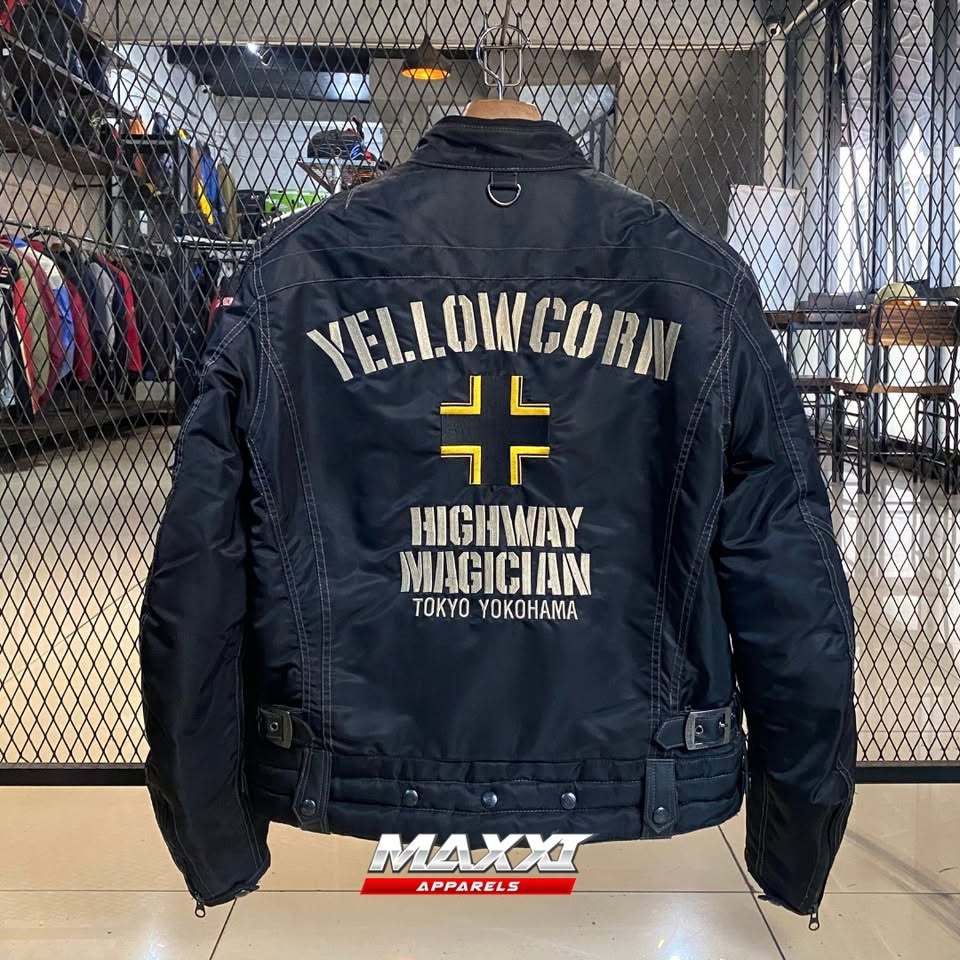 Jual Jaket motor yellow corn | YB-4305 Black | Jaket riding | Jaket ...