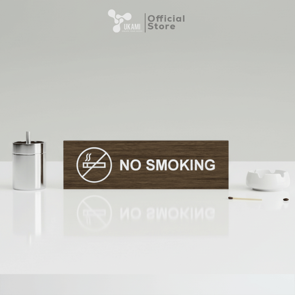 Jual UKAMI Akashi SignBoard No Smoking Sign board UV Print dilarang ...