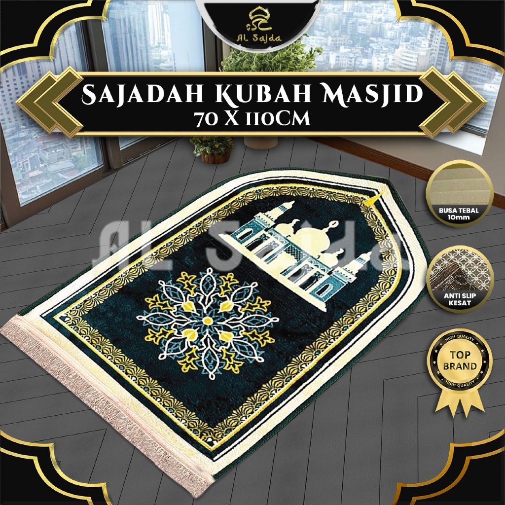 Jual AL SAJDA Sajadah Kubah Motif Masjid 70x110 Sajadah Busa Turki Anti ...