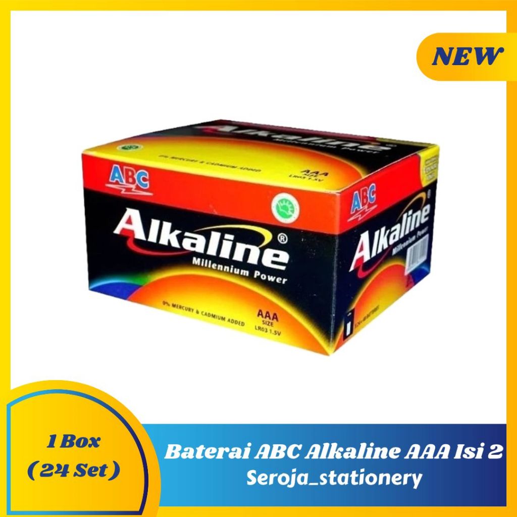 Jual BATERAI ALKALINE AAA ISI 2 | BATERAI ABC ALKALINE A3 1 BOX ISI 24 ...