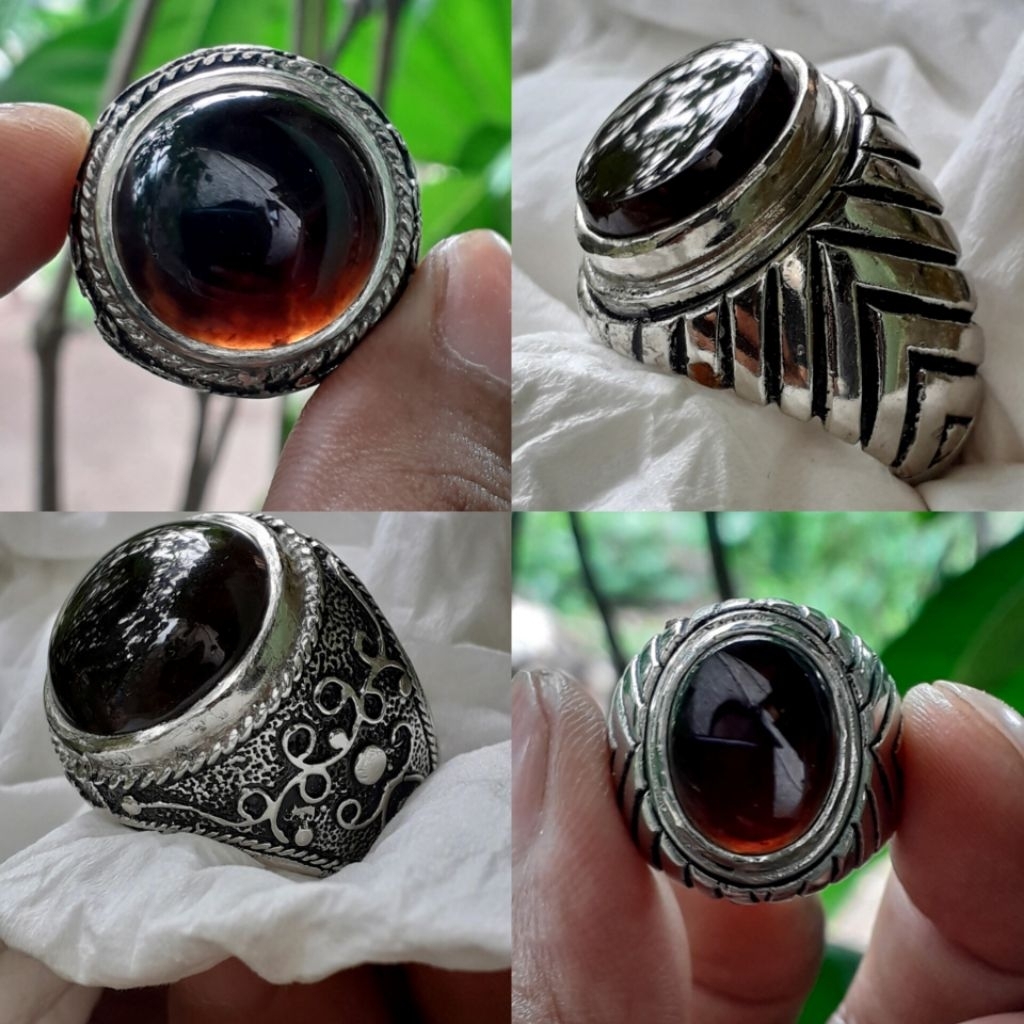 Jual Batu Cincin Yaman Aceh Natural Sard Chalcedony Harga Special 2pcs ...