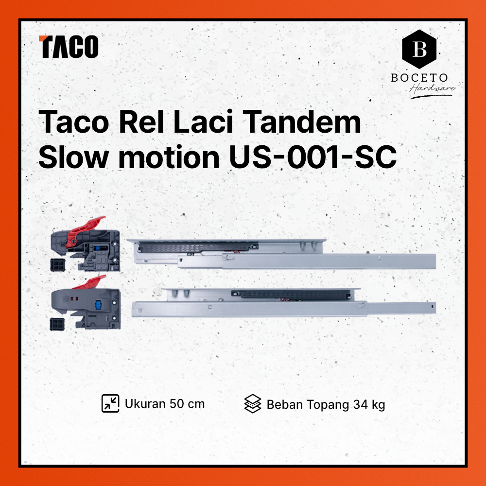 Jual Rel Tandem Slow Motion TACO Double Track US 001 Full Extention ...