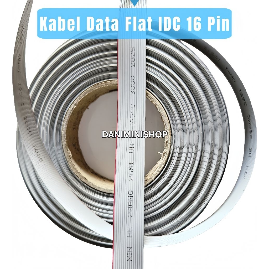 Jual Kabel Data Flat IDC 16 Pin Meteran | Shopee Indonesia