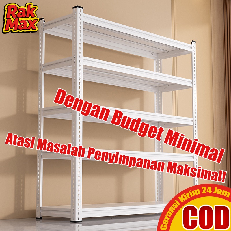 Jual Rak Besi Siku 5 Susun 100% Besi Rak Gudang Rak Serbaguna Rak Dapur ...