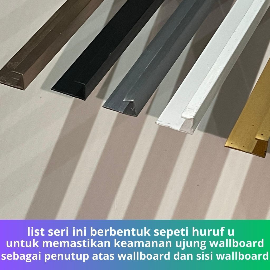 Jual List U Penutup Wallboard Lis Alumunium Wallboard Harga Perbatang ...