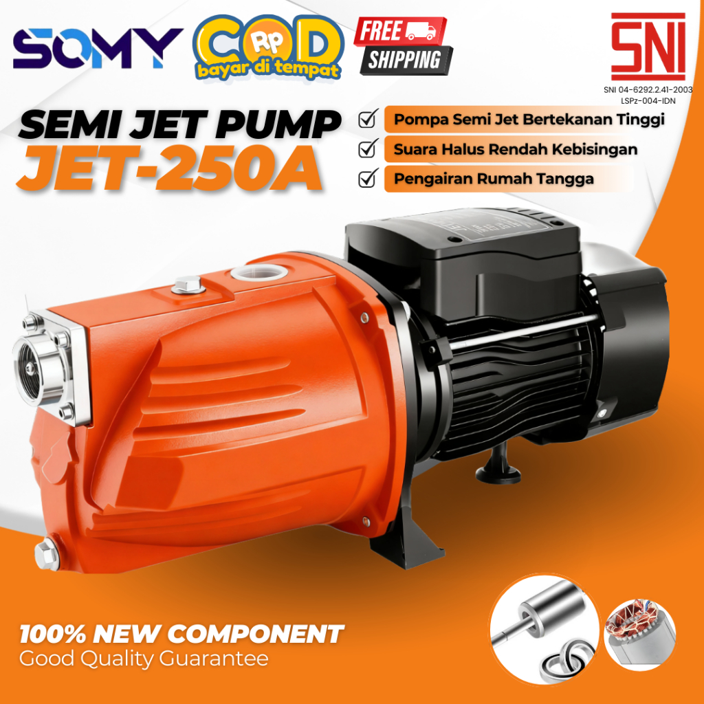 Jual Tsolumy Pump Pompa Semi Jet Pump JET-100A & JET-250A Sumur Dangkal ...