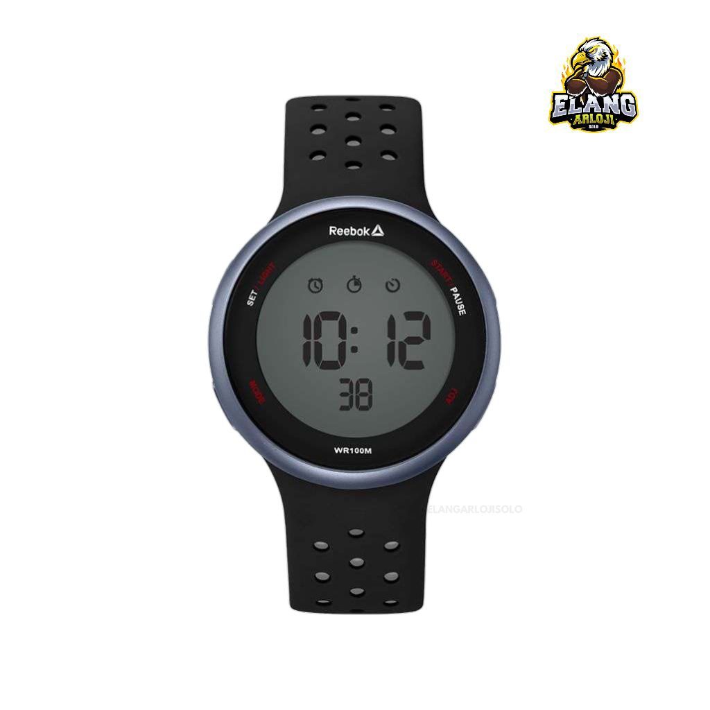 Jual JAM TANGAN UNISEX REEBOK RD-ELE-G9-PSIB-WW RUBBER BLACK SILVER ...