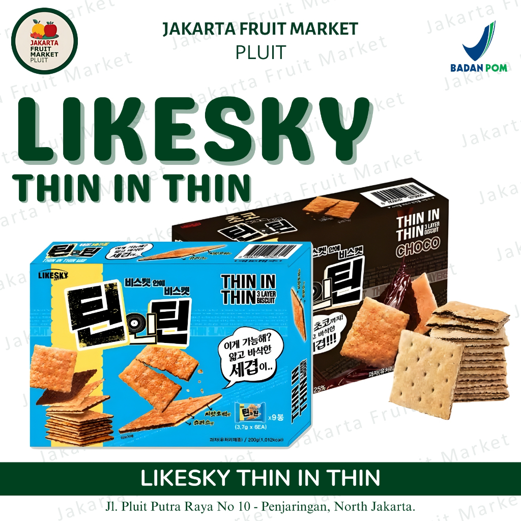 Jual Biskuit Likesky Thin In Thin & Choco Thin In Thin 89g | Shopee ...