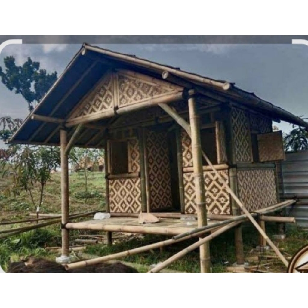 Jual Rumah pondok bambu /villa bambu siap huni ukuran 3x5meter atap ...