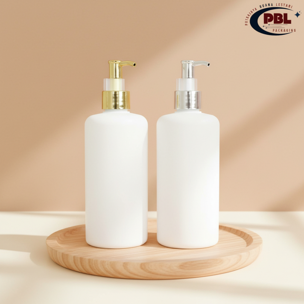 Jual Botol Pump Lotion 500ml / Botol Plastik HDPE 500ml Putih - Tutup ...